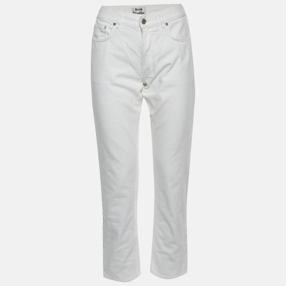 Acne Studios | Jeans | Acne Studios White Denim Straight Leg Boyfriend ...